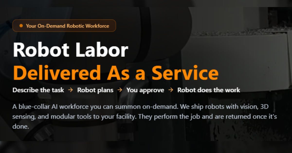 Rent Robot Labor — FactorySpace